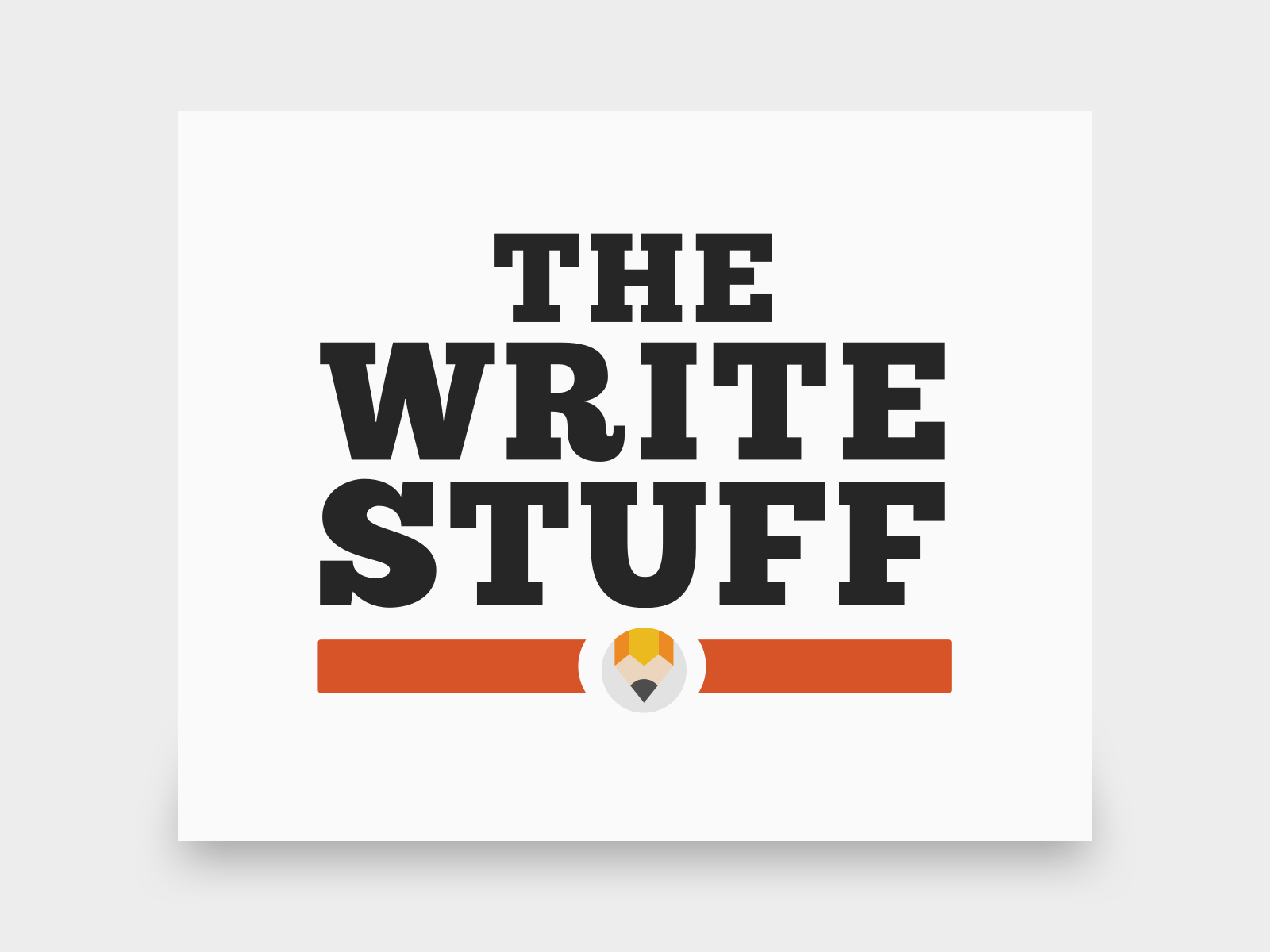 The Write Stuff Logo by Brad Grabowski on Dribbble