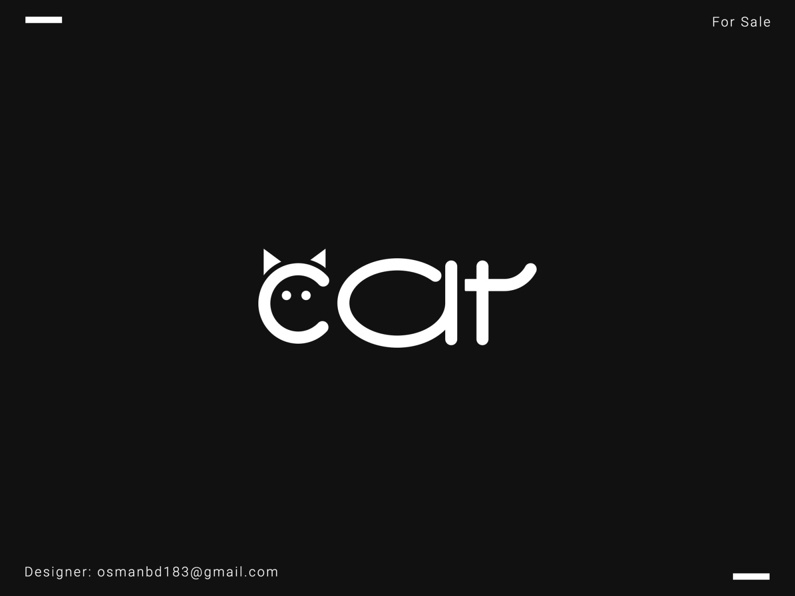 Minimal design : Cat Typography by Design Think on Dribbble