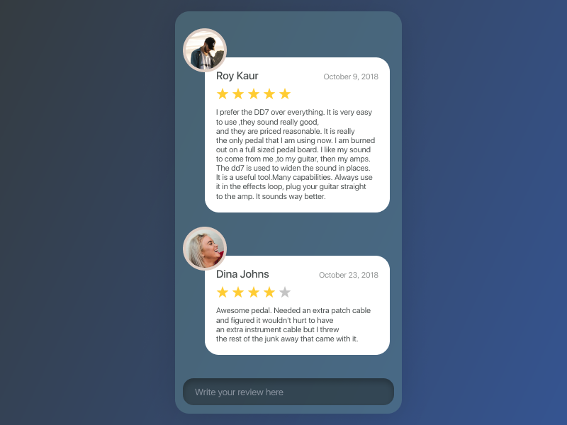 Figma #DailyUI #039 Testimonials by Seva on Dribbble