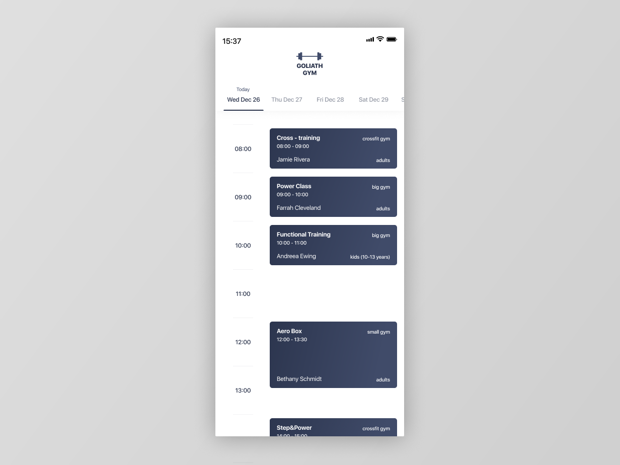 Figma #DailyUI #071 Schedule by Seva on Dribbble