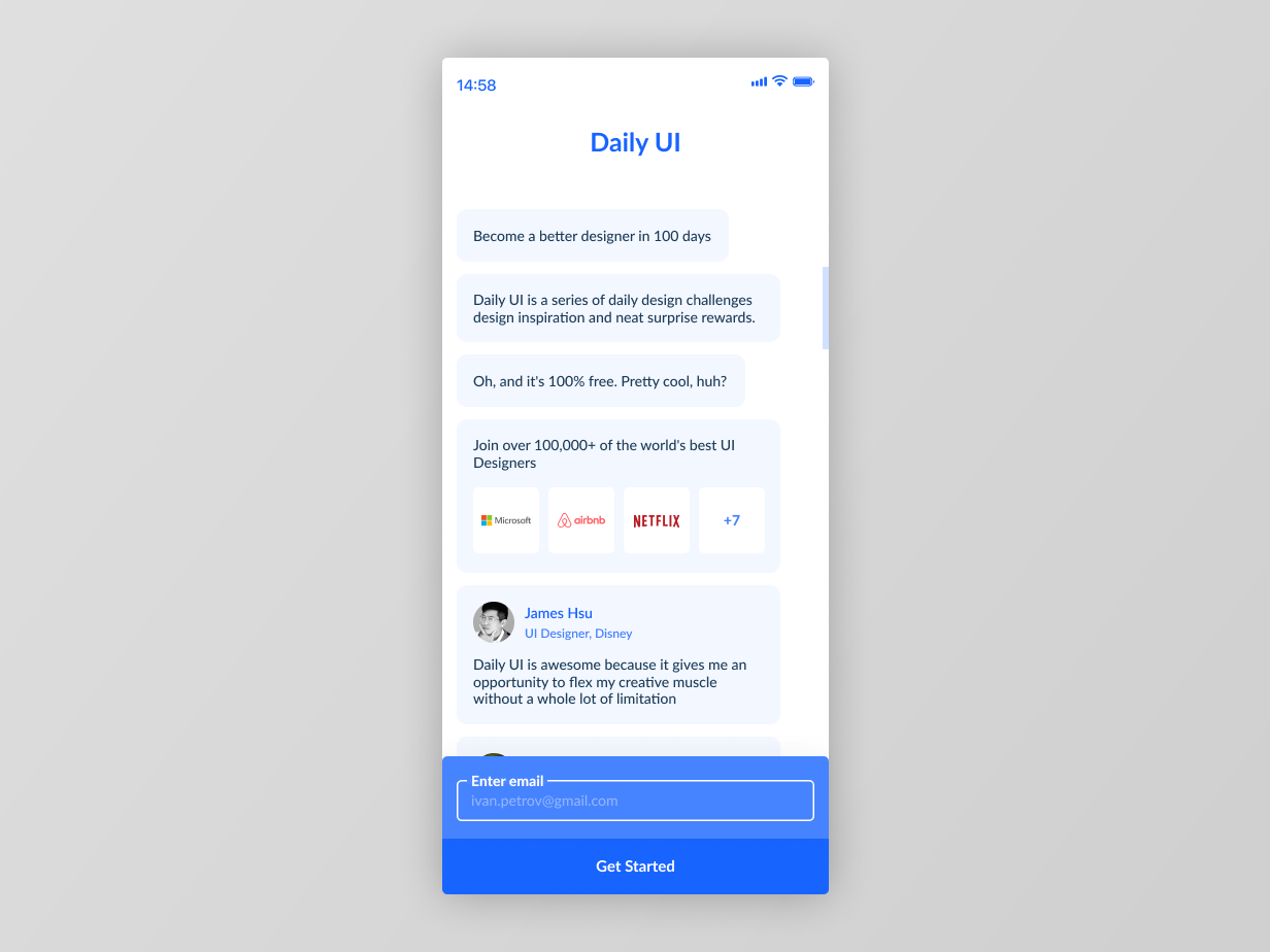 Figma #DailyUI #100 Redesign Daily UI Landing Page by Seva on Dribbble