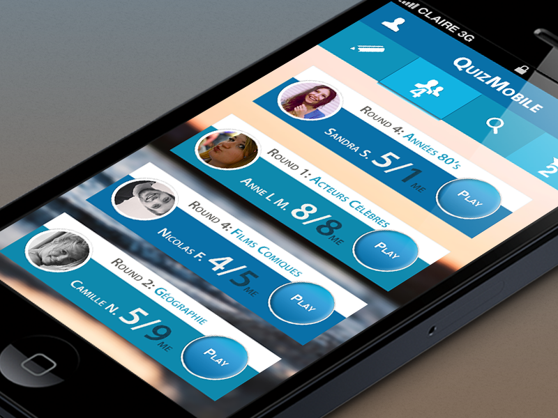 Quizz mobile by Claire Paoletti on Dribbble