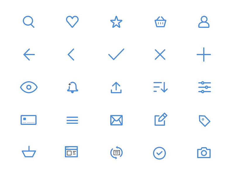 UI Icons Free pack - for Sketch in vector shapes by Marco da Silva on ...