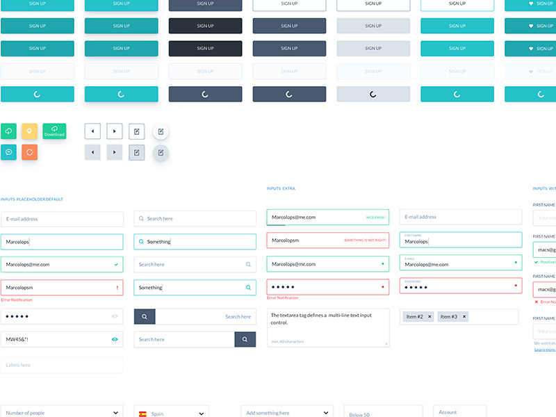 Ui Kit Preview By Marco Da Silva On Dribbble