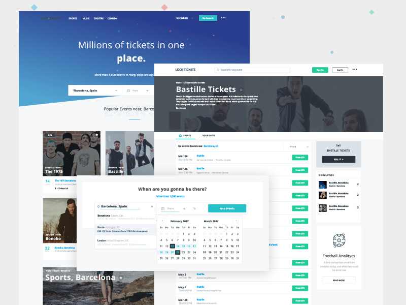 tickets website by Marco da Silva on Dribbble