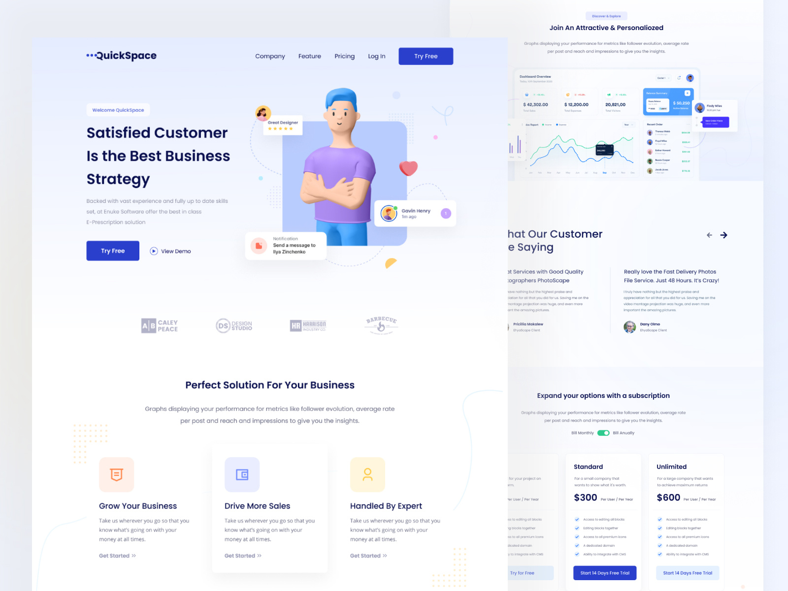 Agency Landing Page by Zubaear on Dribbble
