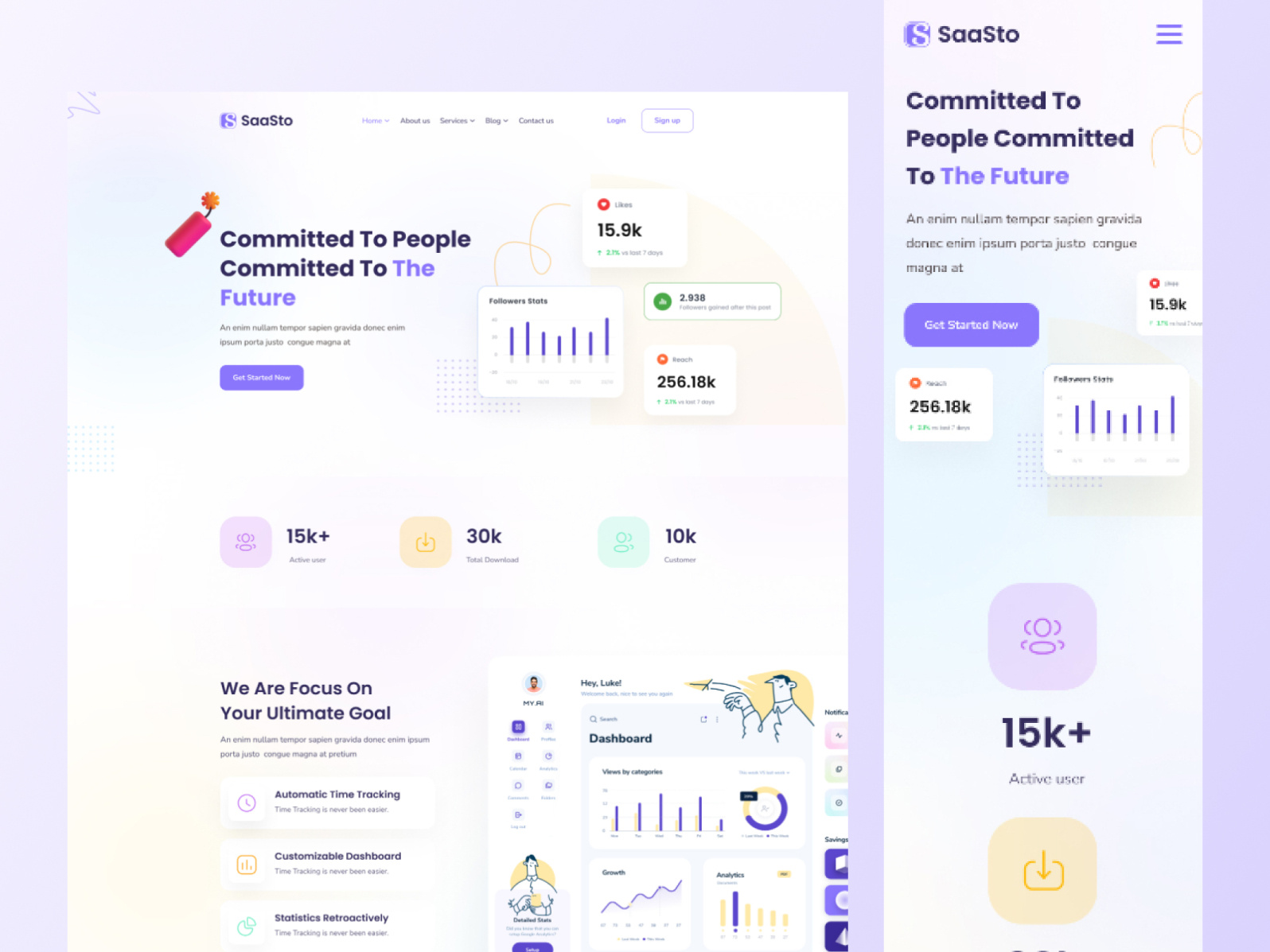 SaaS Web Template by Zubaear on Dribbble