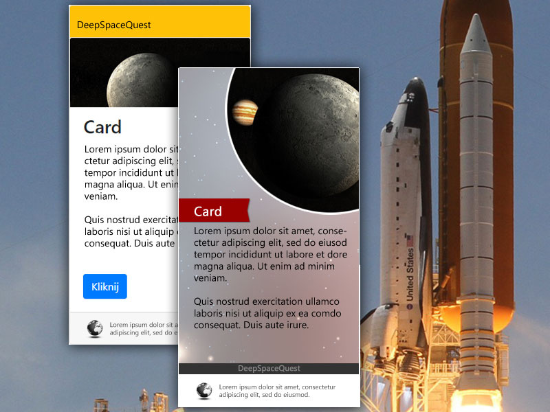 Standard Bootstrap card by Marcin Wysmułek on Dribbble