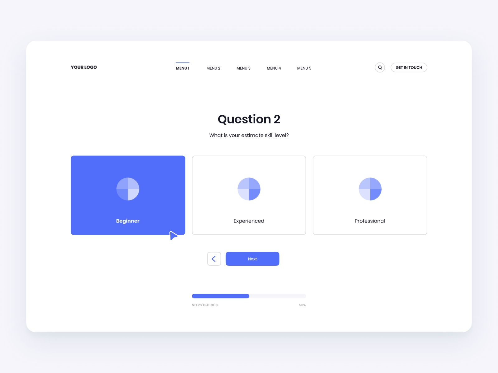 Minimal Onboarding / Questionnaire by Stian on Dribbble