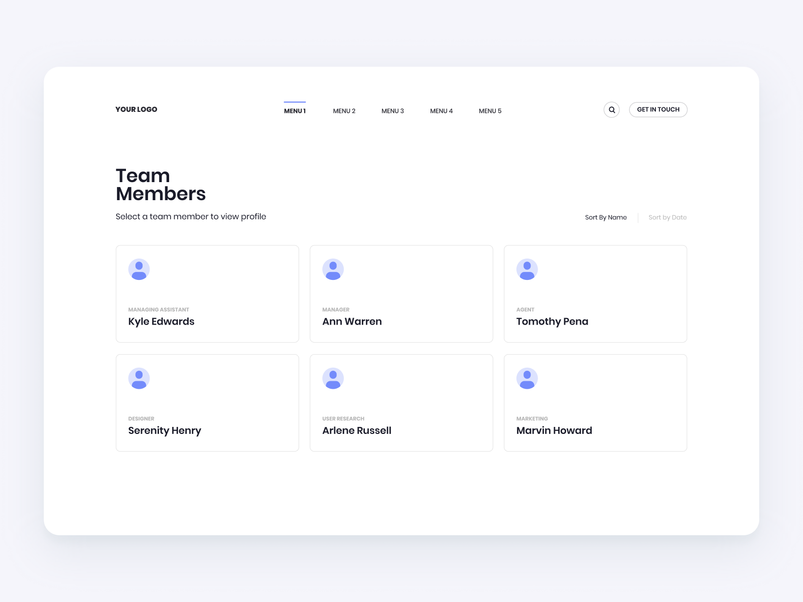 Minimal Team Layout by Stian on Dribbble