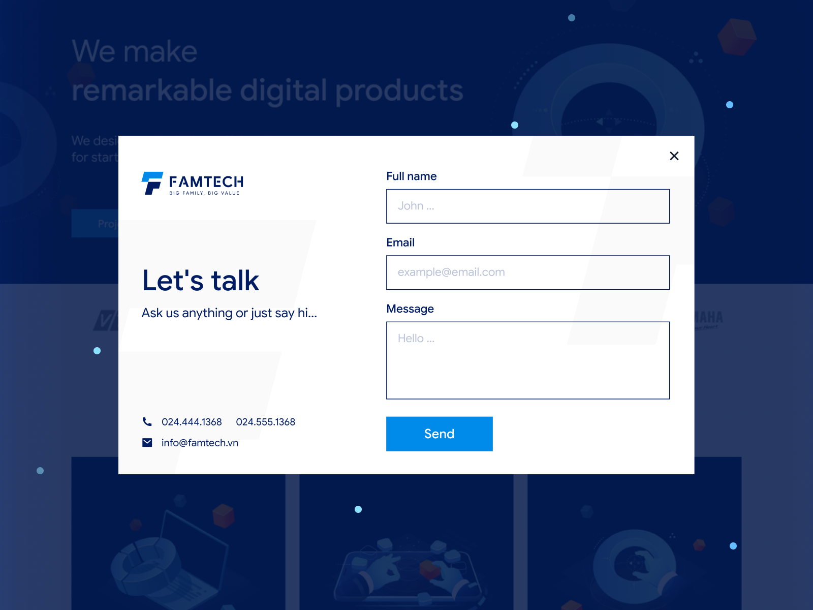 Famtech - Contact form by Makeno on Dribbble