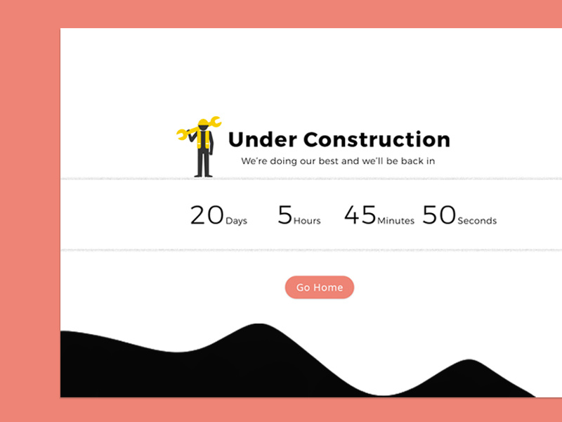 Under Construction Page by Priti Singh on Dribbble