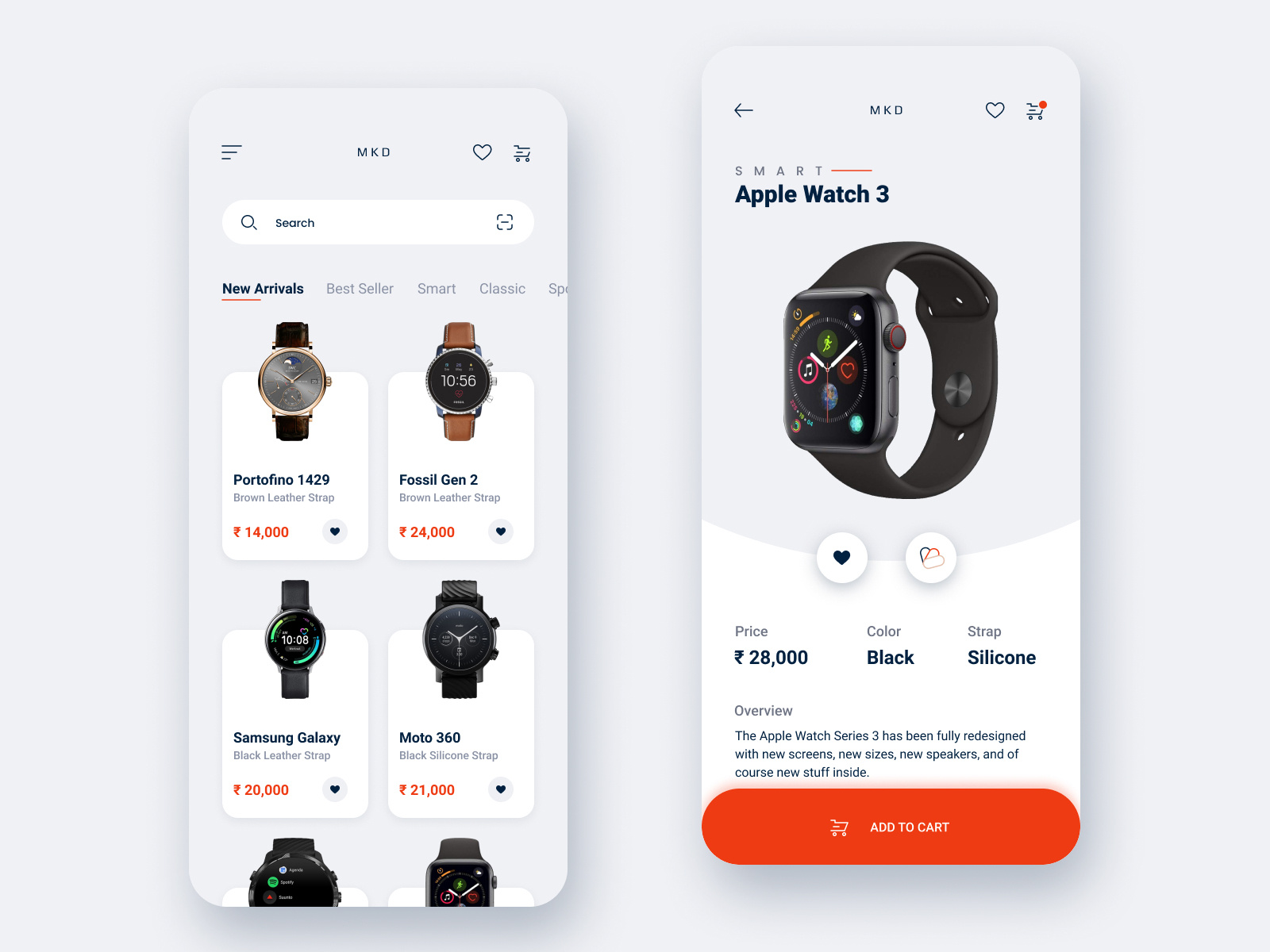 Watch E-commerce App by Abdulqadir Rampurawala on Dribbble
