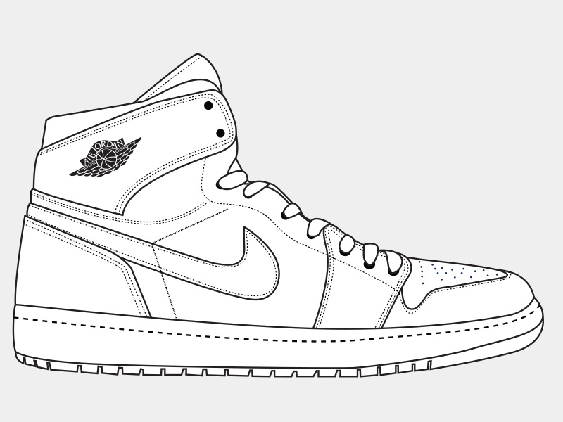 Printable Jordan 1 Template