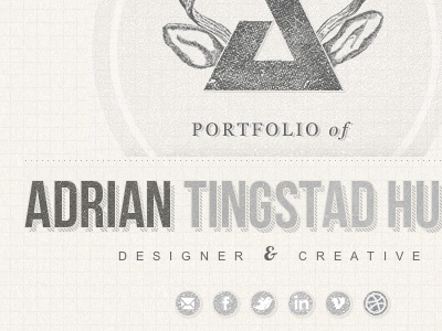 Portfolio title by Adrian Tingstad Husby on Dribbble