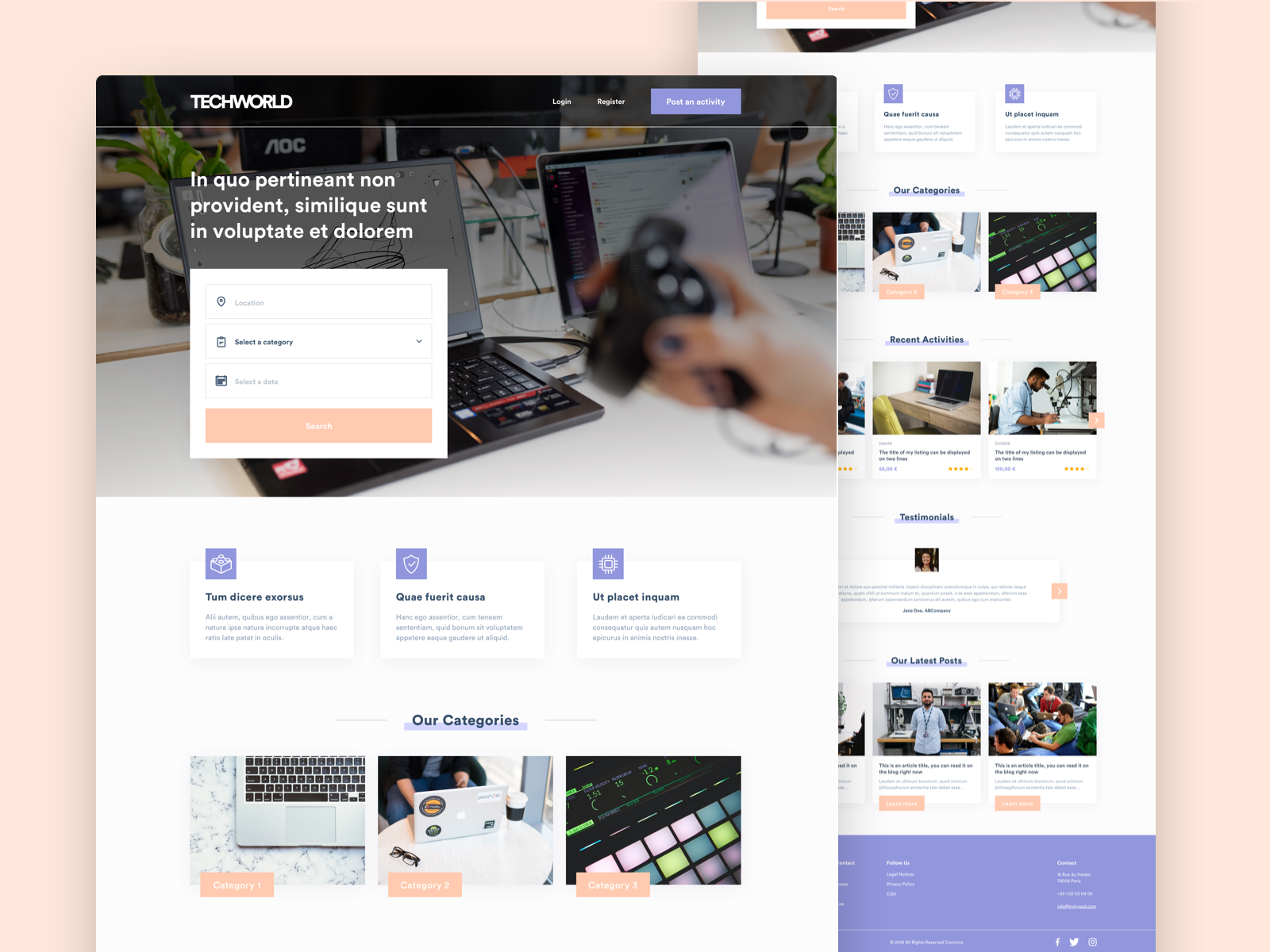 Tech Marketplace Template by Maxime Lesur for Cocolabs on Dribbble