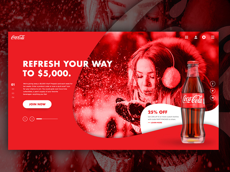 Coca-Cola Landing Page by Rise on Dribbble