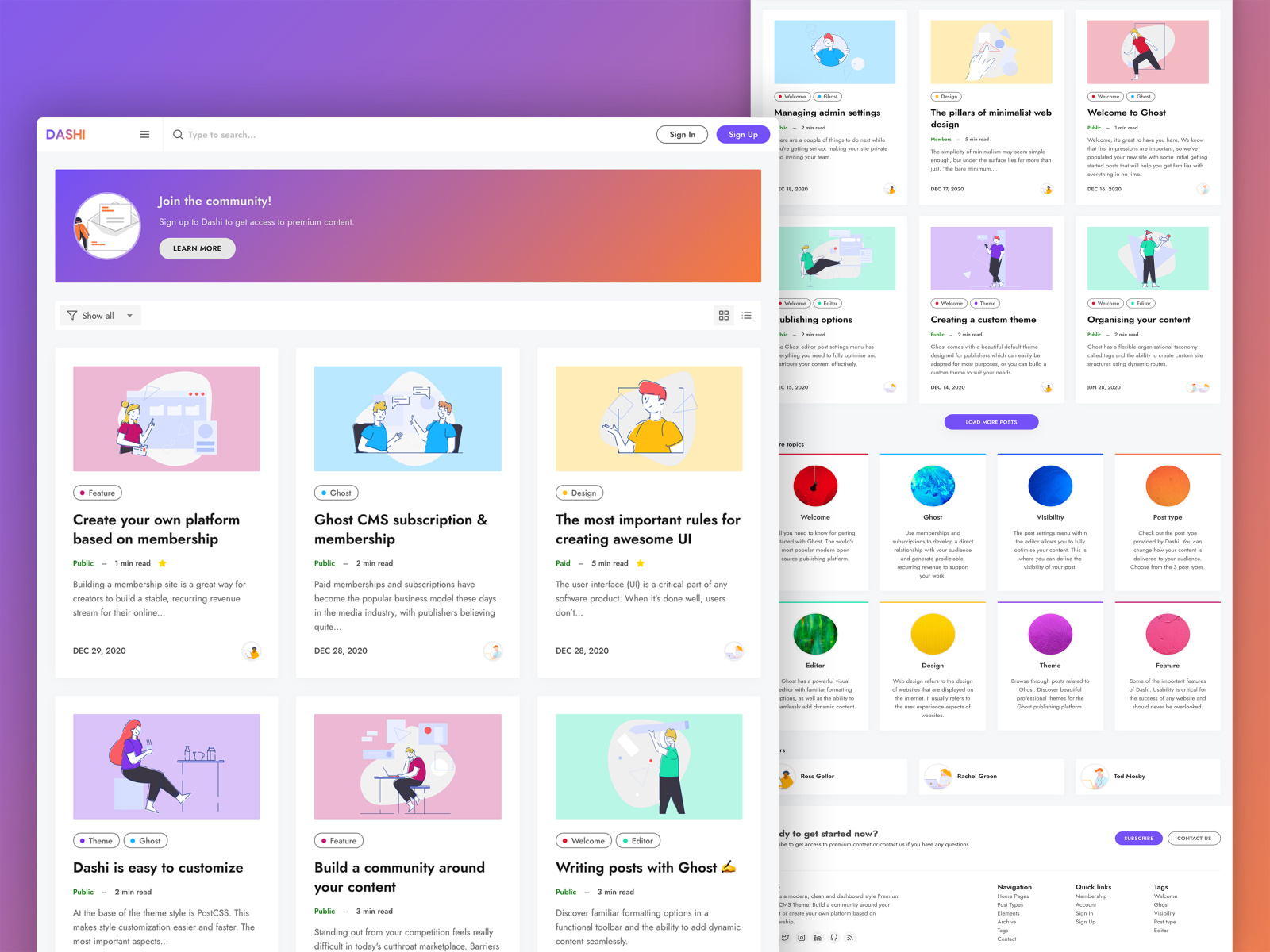 Dashi - Ghost Theme by Bright Themes on Dribbble