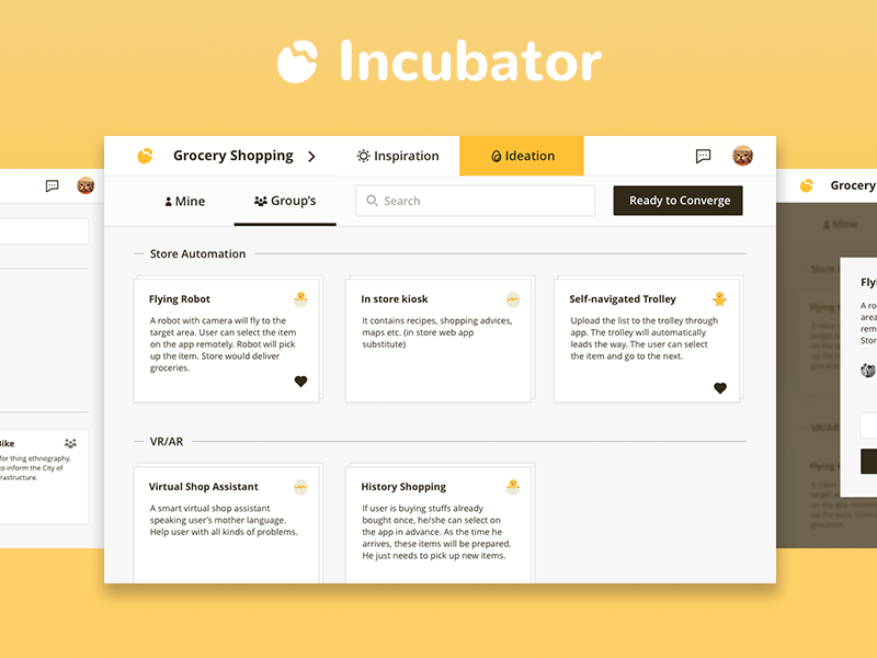 Incubator UI by Shuhan Yang on Dribbble