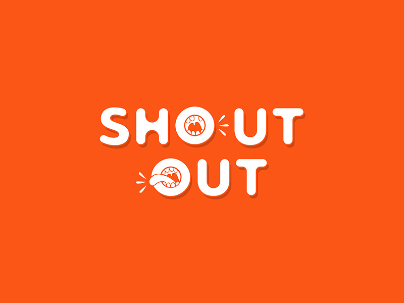 Shout out typography by Kelly Nichols on Dribbble