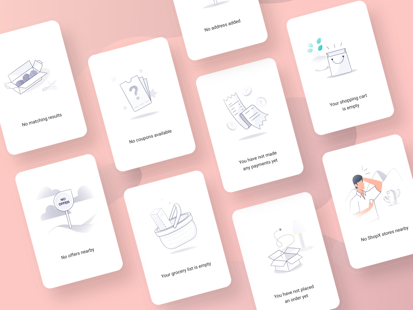 Empty State Illustrations by Sai Sreekar on Dribbble