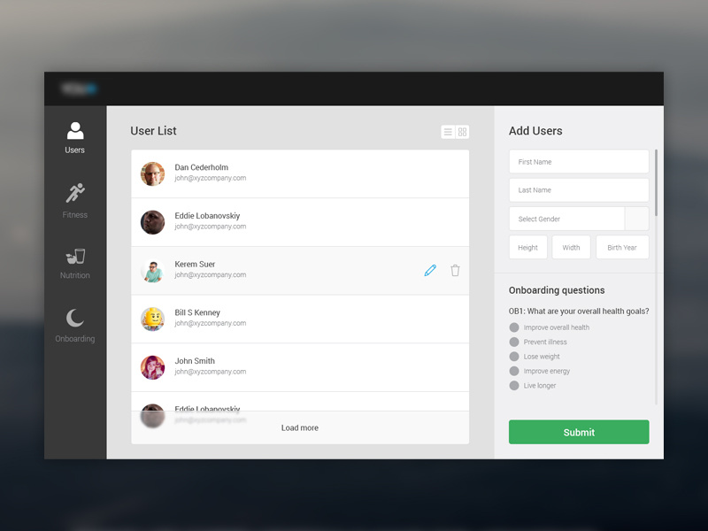 Manage Users by Paresh Khatri on Dribbble