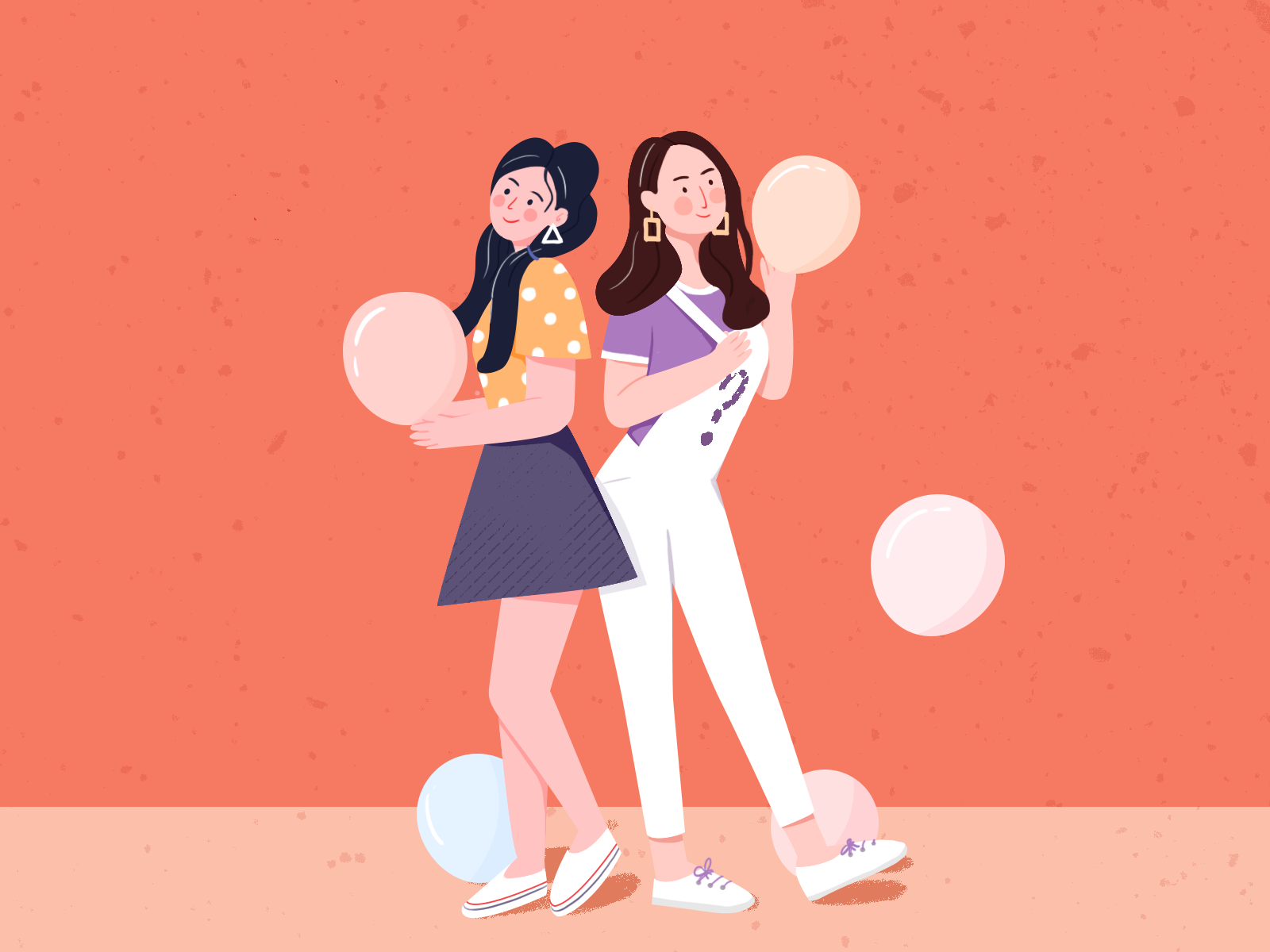Best friends by Maya on Dribbble