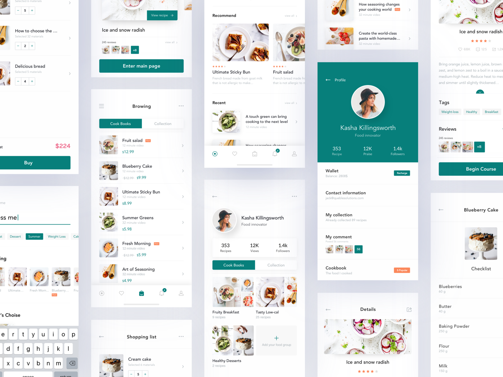 Recipe App Design - Milestone Checkpoint by Jack W. for Queble on Dribbble
