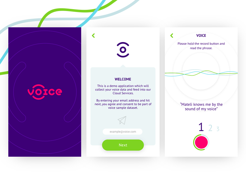 Voice App by Emrah Kara on Dribbble