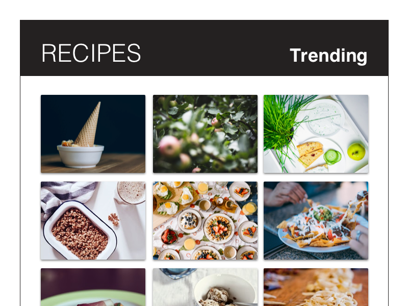 UI Day 69 - Trending Recipes by Rita Chan on Dribbble