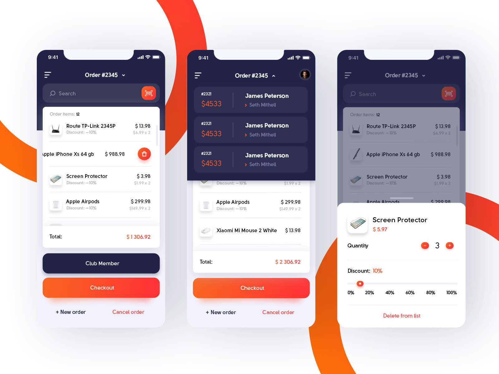 POS app by Illia Dolhoruchenko on Dribbble