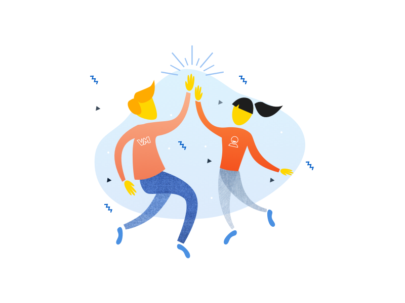 High Five Art by Davon on Dribbble