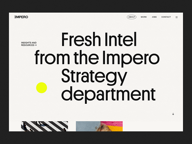 Impero website by Davide Baratta on Dribbble