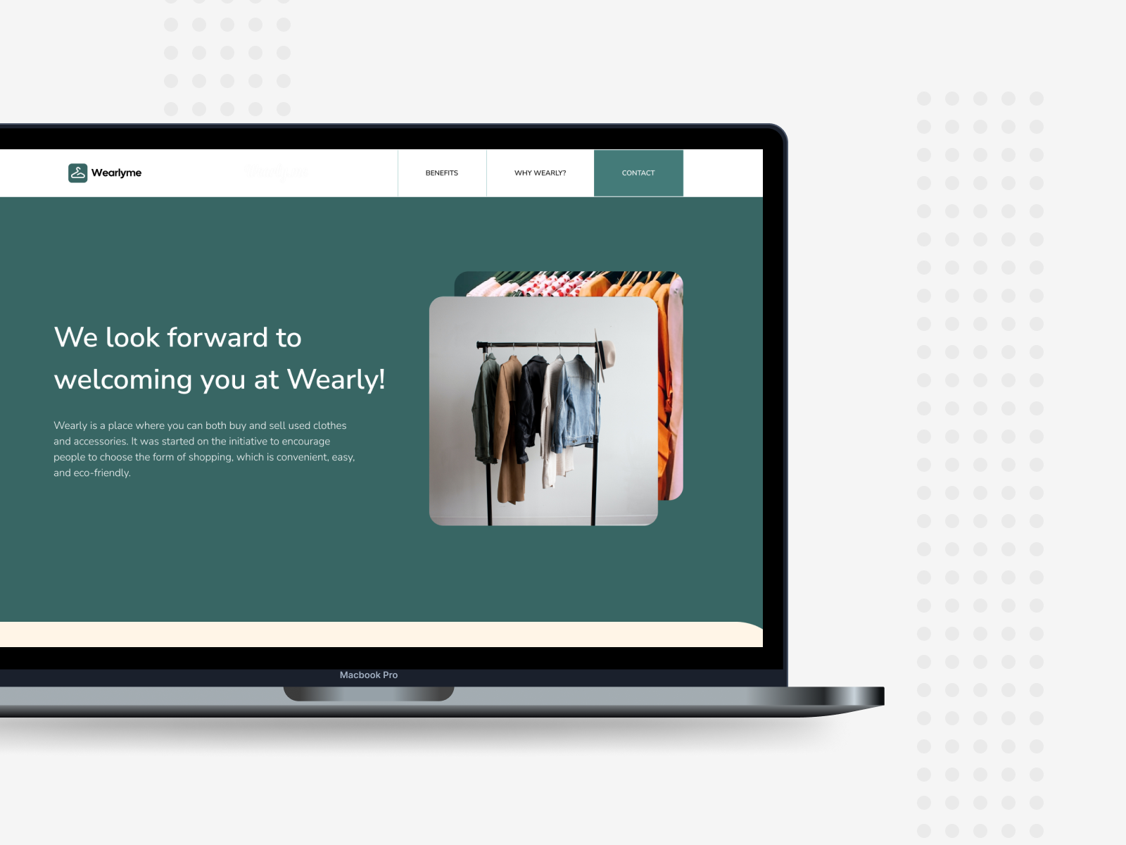 Wearly.me landing page UX/UI by Adrianna Kowalska for e-ux.pro on Dribbble