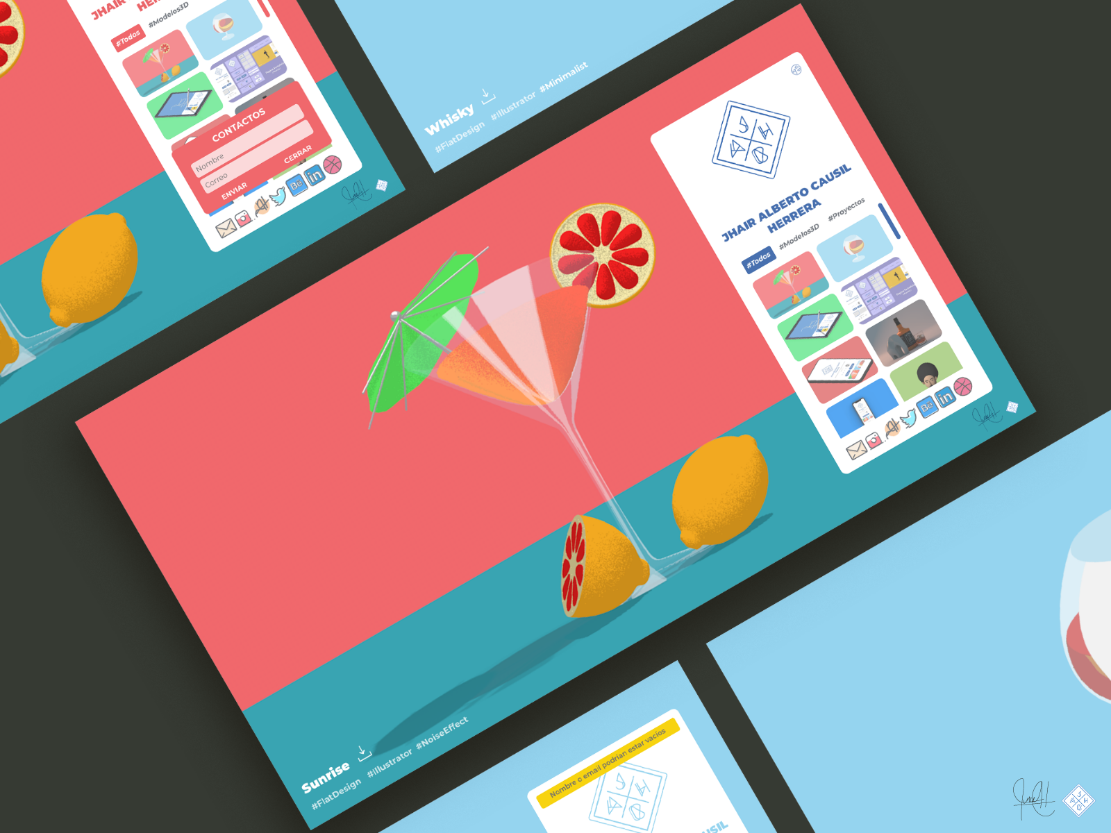 portfolio desktop view by Jhair Herrera on Dribbble