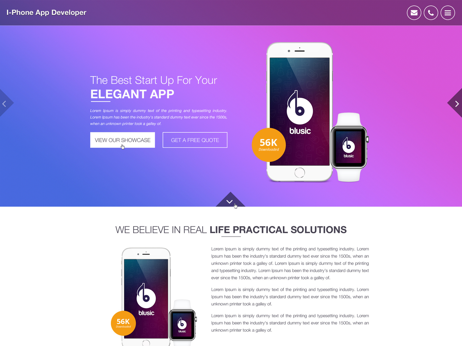 App Developer Website Concept by Yankee Infoweb on Dribbble