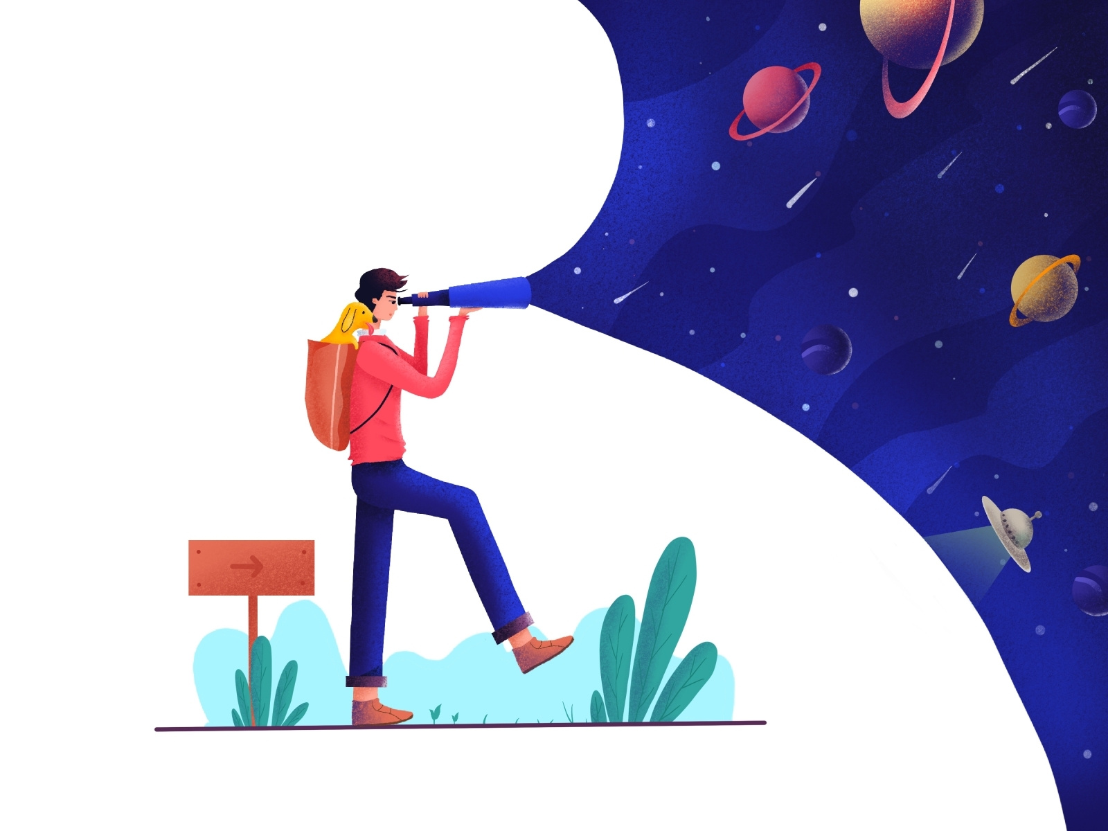 Explore🔭 by 海边少年 on Dribbble