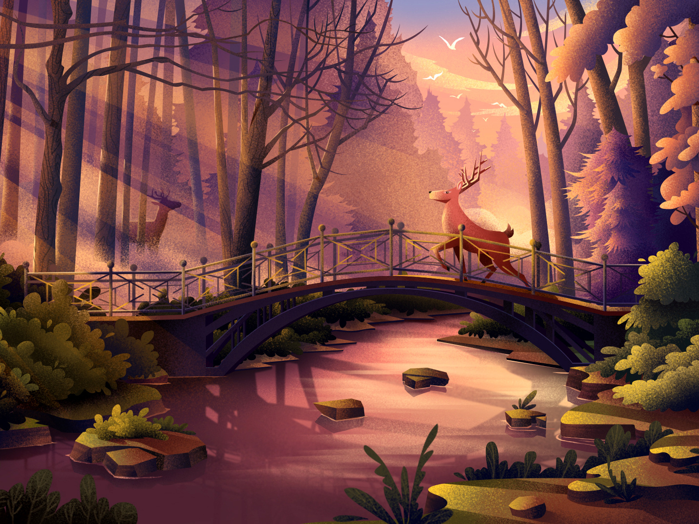 Wonderful forest by Mida on Dribbble