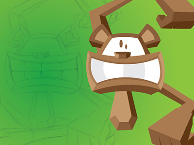 Blocky Monkey by Brett Marek on Dribbble