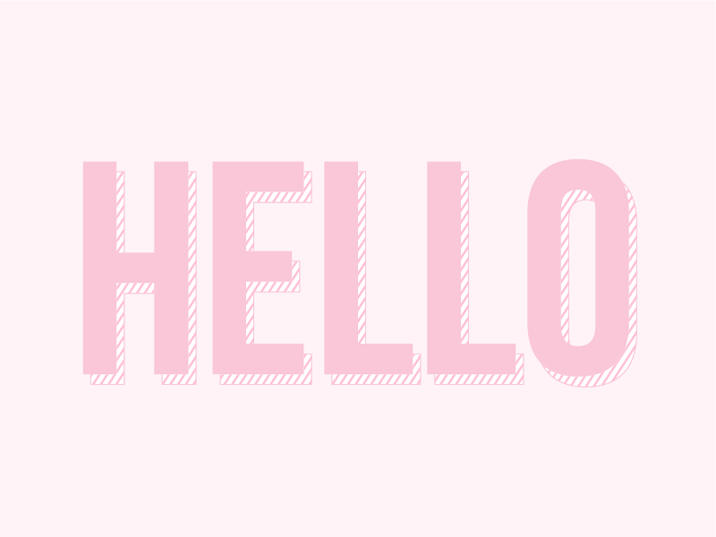 Hello Stripe Type by Alexa Speyer on Dribbble