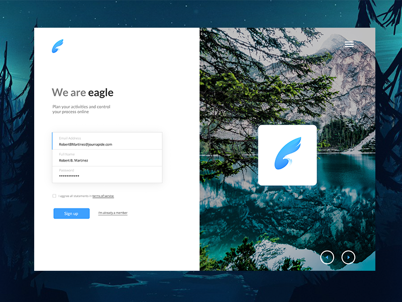 Daily UI #001 Sign Up by Swetank Gawde on Dribbble