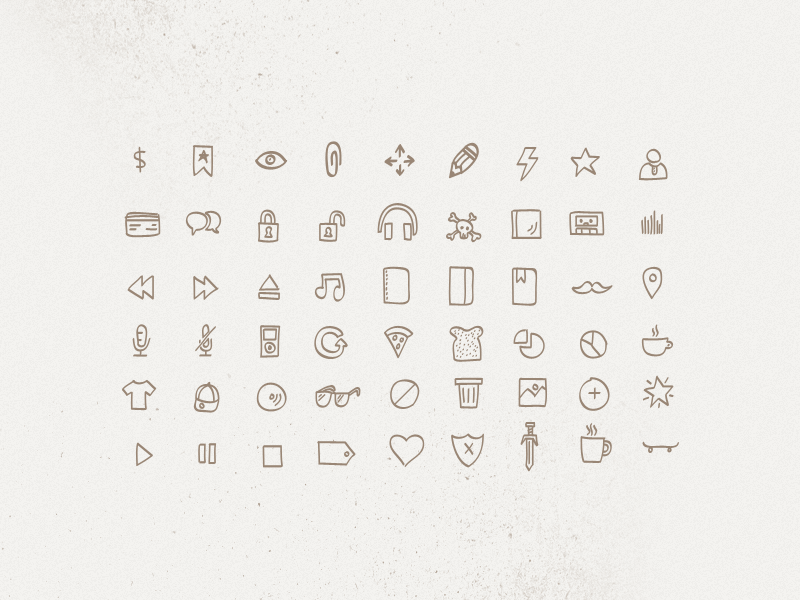 Sketchy Icons by Andy Peninger on Dribbble