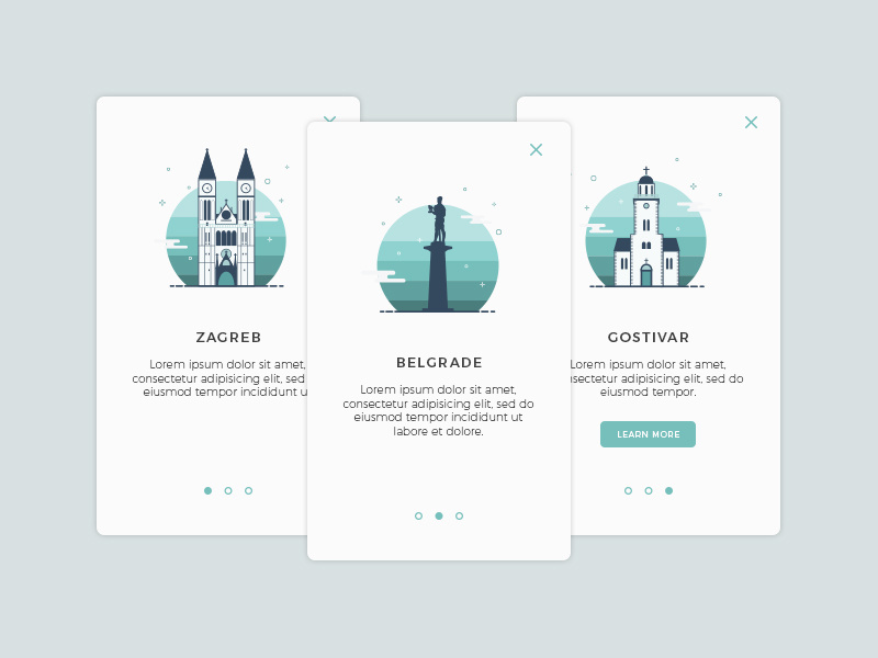 Onboarding Cards by nina on Dribbble