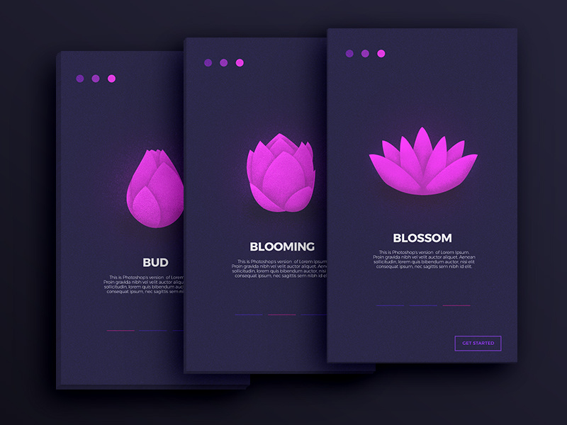 Simple onboarding cards by nina on Dribbble