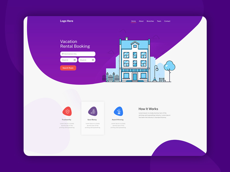 Vacation Rental Booking website by Sudipta Sen on Dribbble