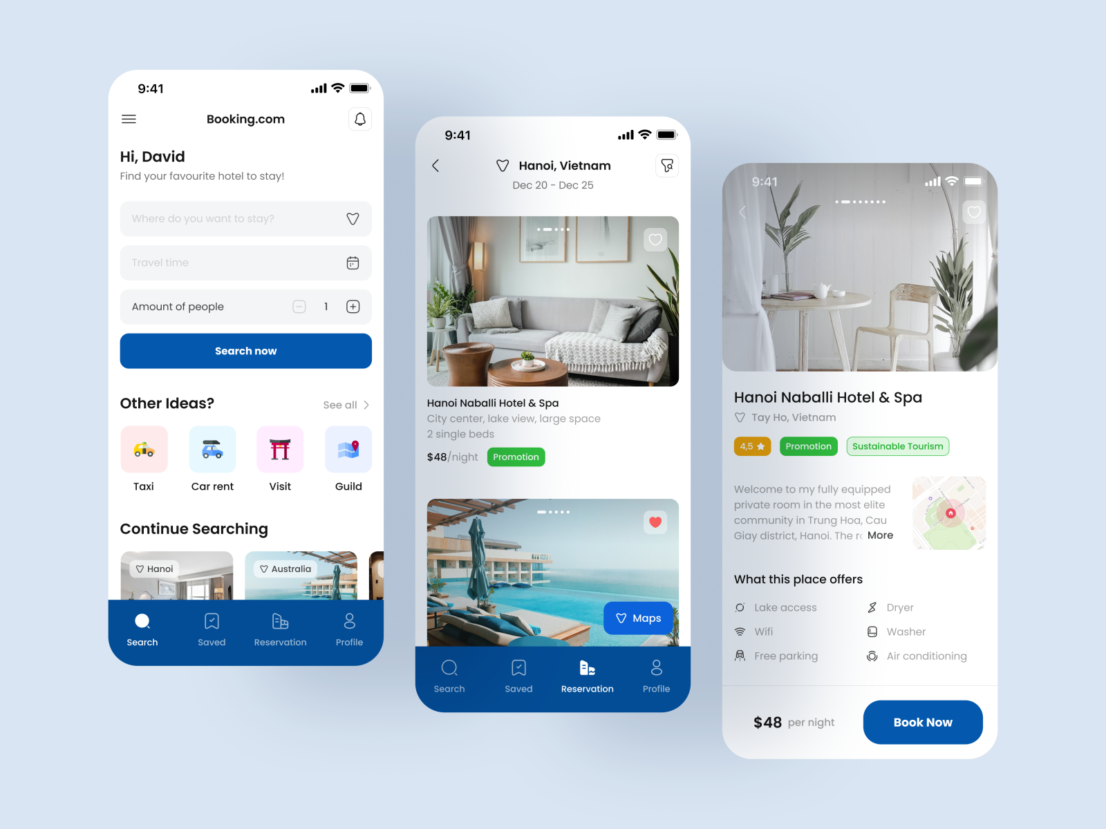 Booking.com App Redesign by Trung Lê on Dribbble