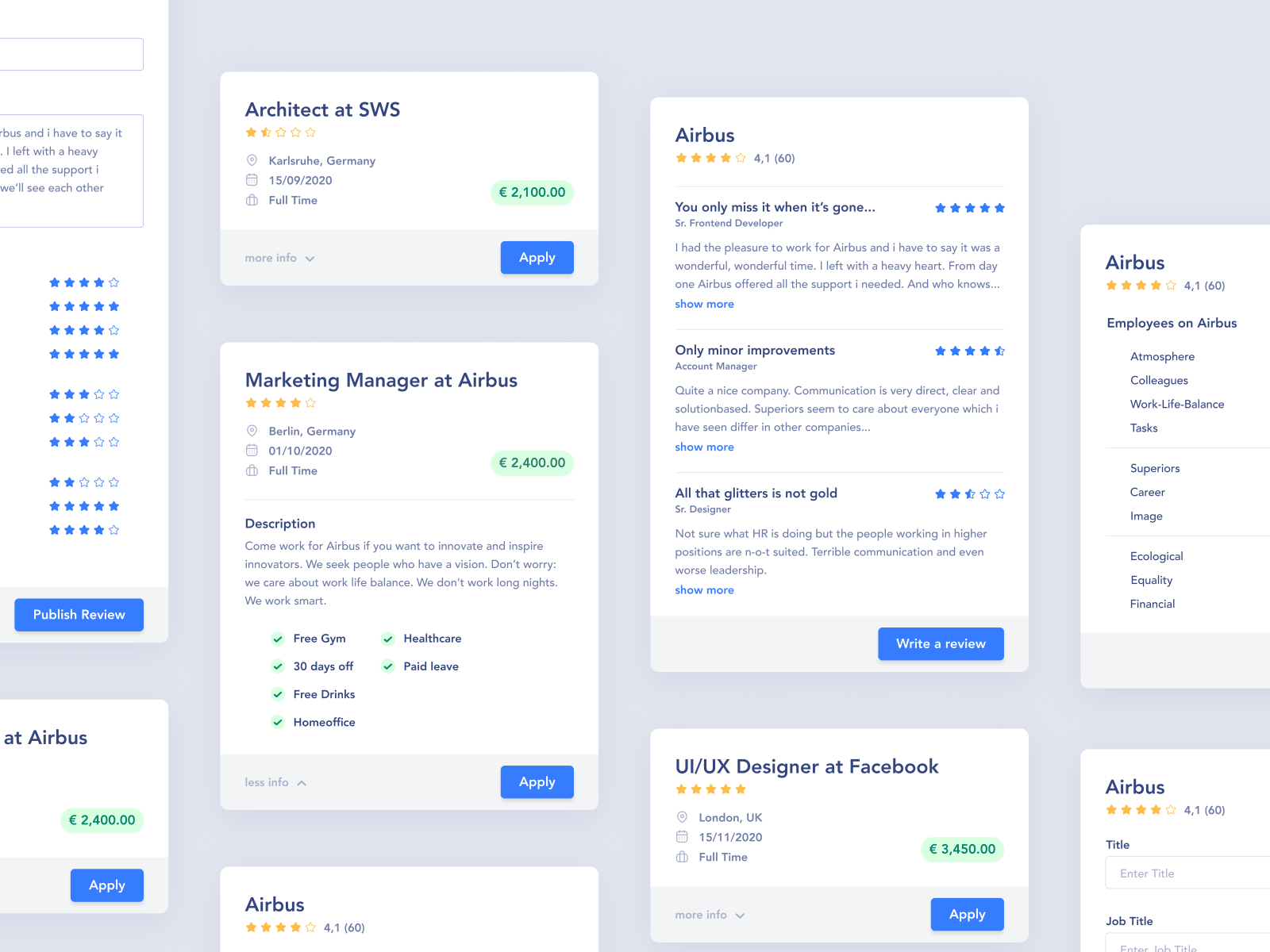 Rating Portal UI by Simon Lürwer on Dribbble