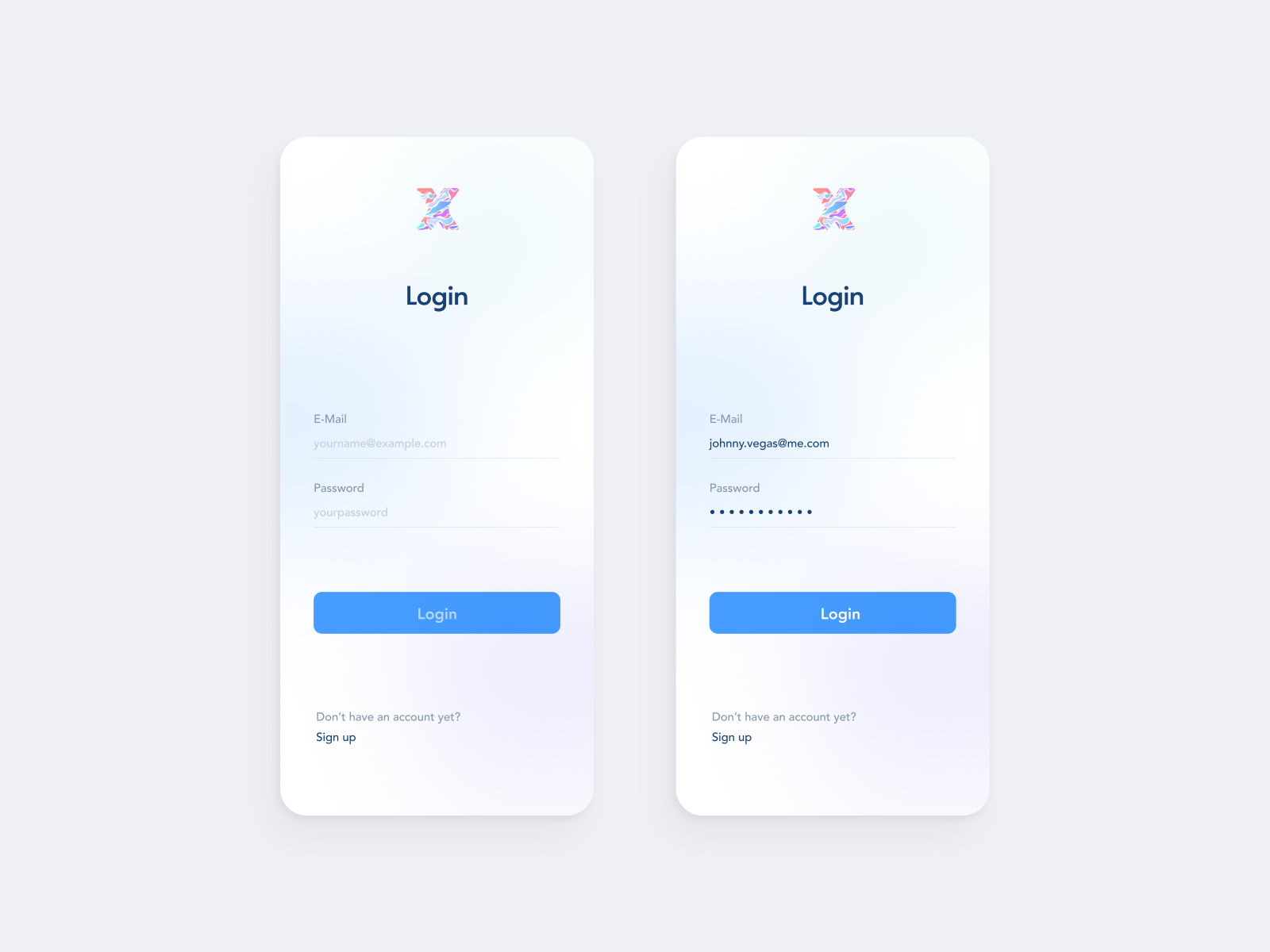 Login UI by Simon Lürwer on Dribbble