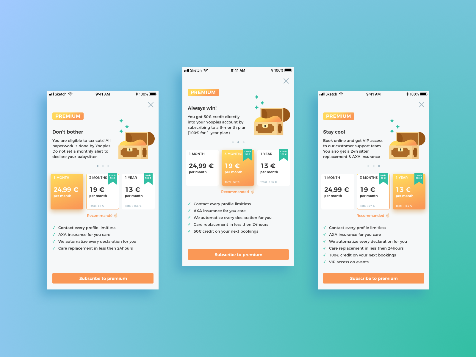 Premium plan subscription by Erica Scolaro on Dribbble