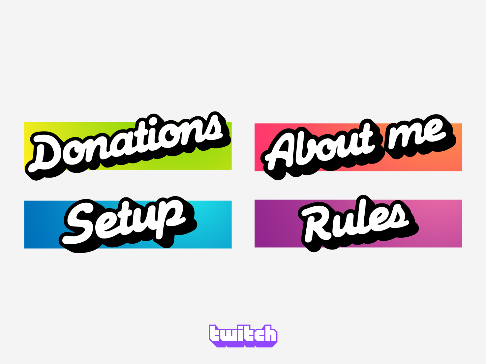 Twitch Custom Panels By Erica Scolaro On Dribbble Twitch Custom Panels By Erica Scolaro On Dribbble